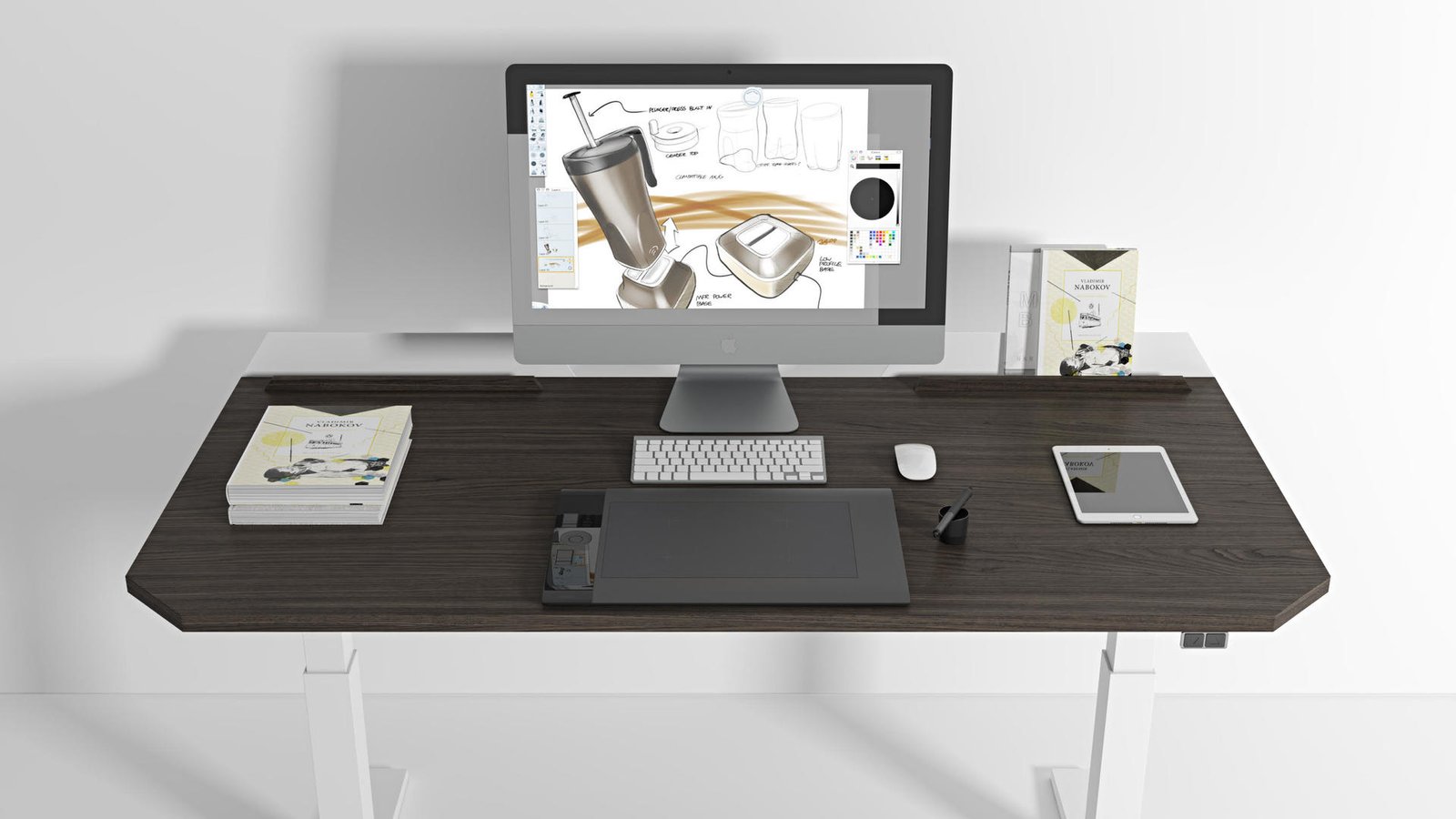 Beautifully Designed UFO Lift Stand Up Desk by Pavel Vetrov